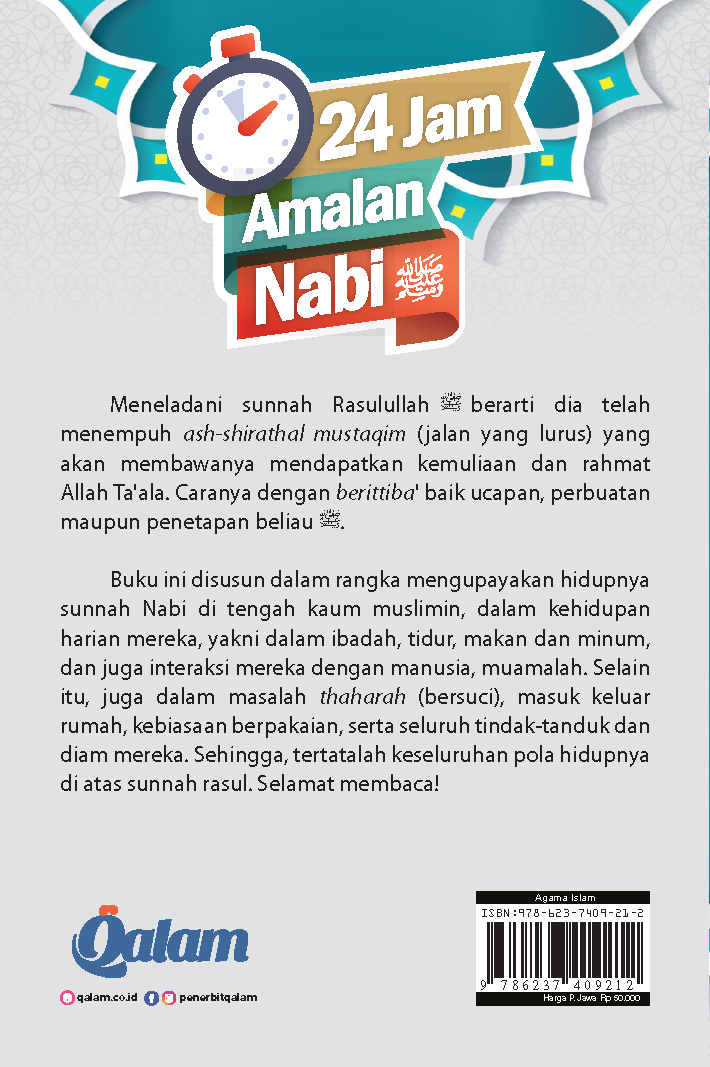 24 Jam Amalan Nabi ; Translate Arab–Latin - Qalam